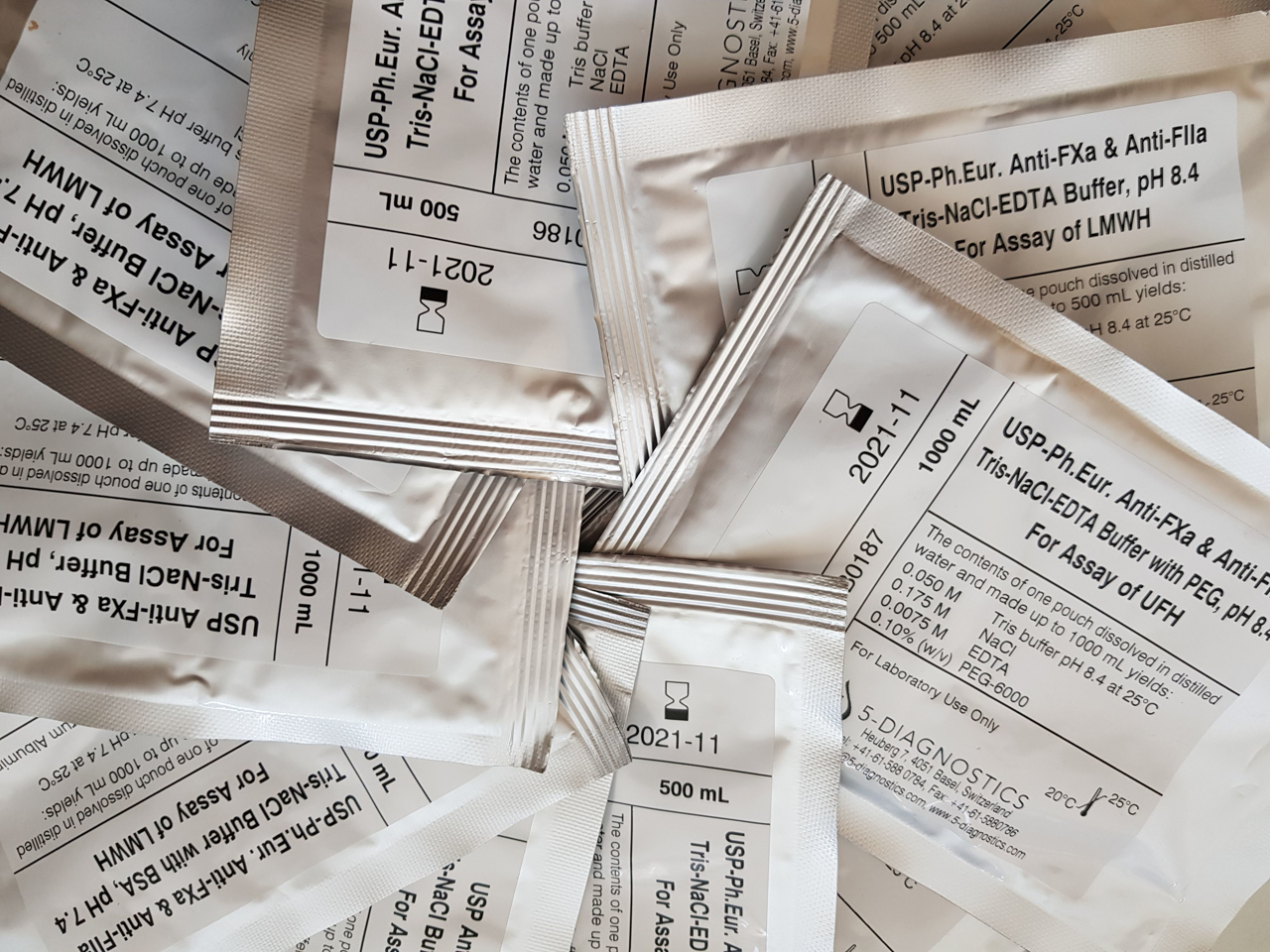 5-BUFFER USP/Ph.Eur. Tris-NaCl-EDTA-PEG-6000 Buffer salts pH 8.4 ...