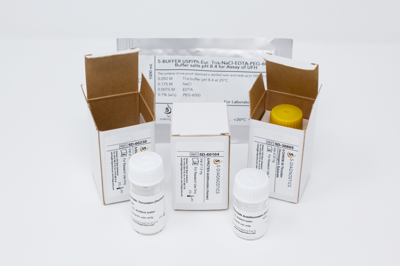 5 TEST USP-UFH Anti-IIa Heparin QC Kit | Quadratech Diagnostics