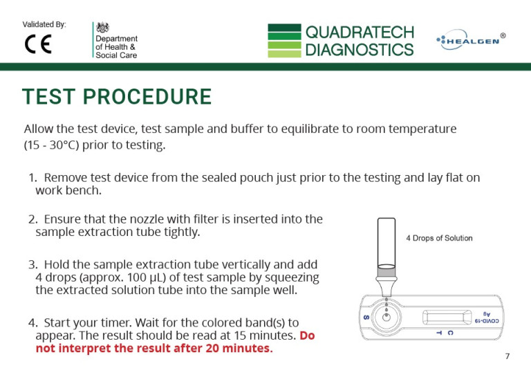 Buy Healgen COVID-19 Antigen Rapid Test Kit UK | Quadratech Diagnostics